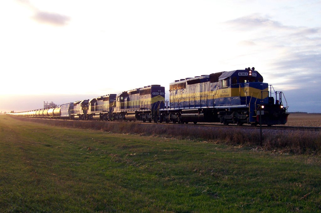 Eastbound ethanol train